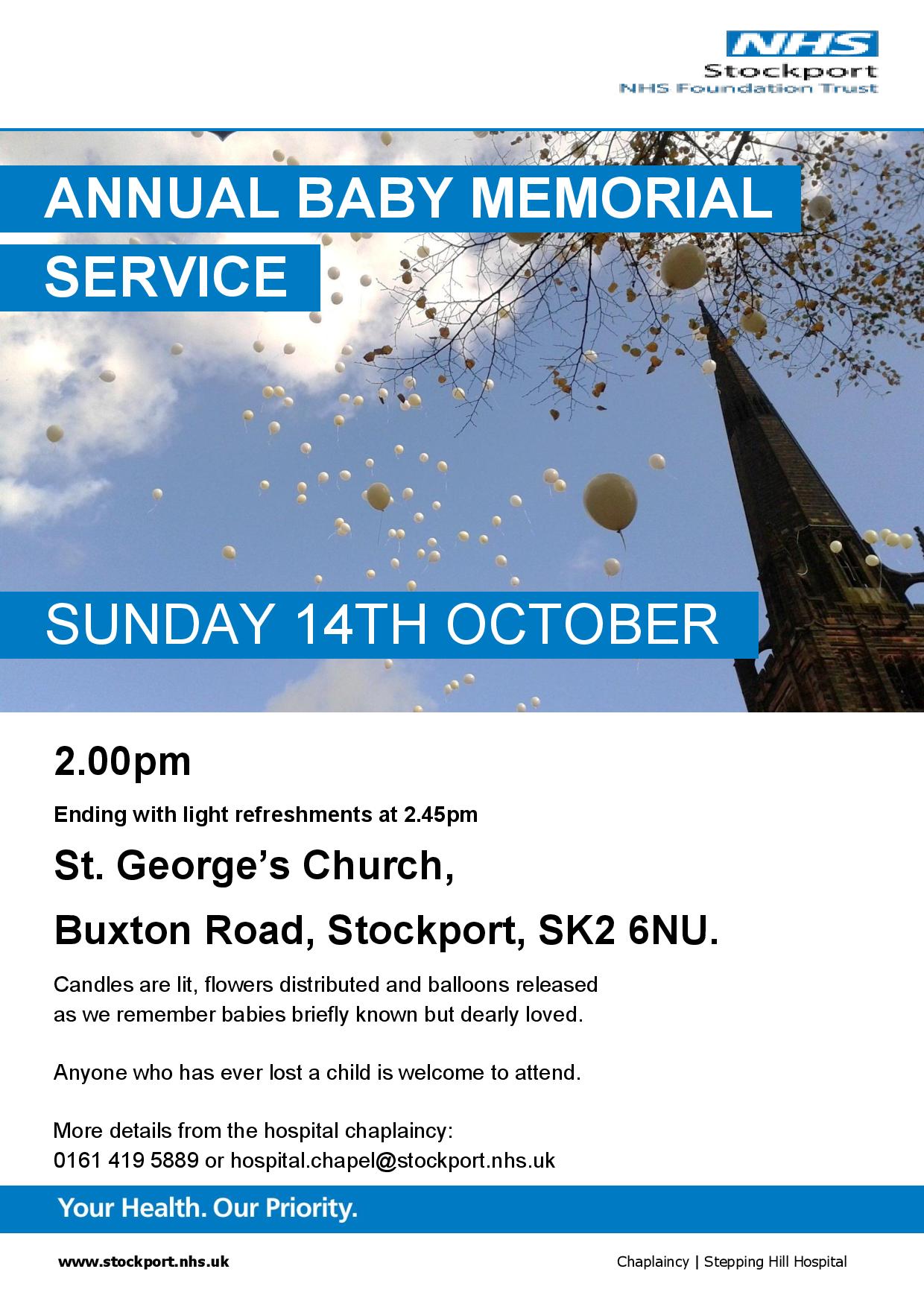 Annual Baby Memorial Service – The Parish of St George, Stockport, with ...